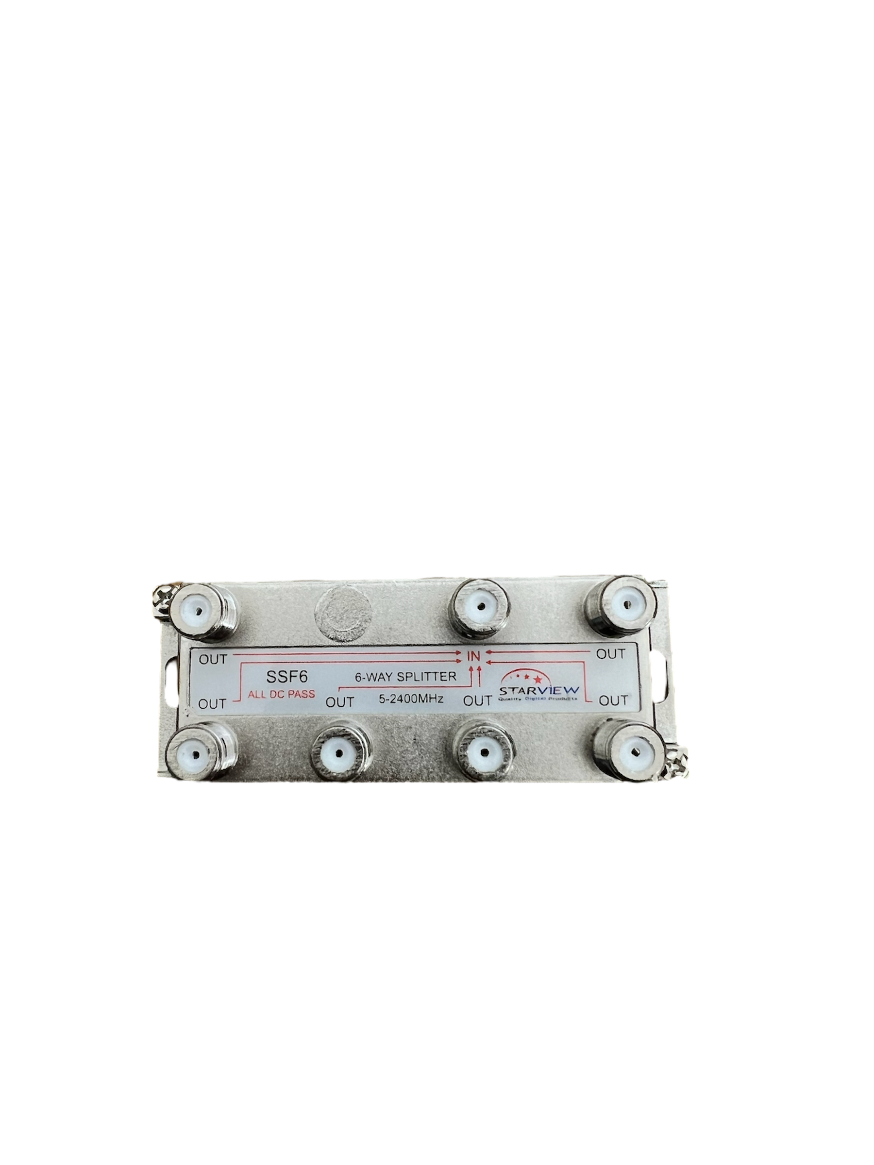 Starview 6 Way Splitter Power Pass to all Ports - Digital Imports