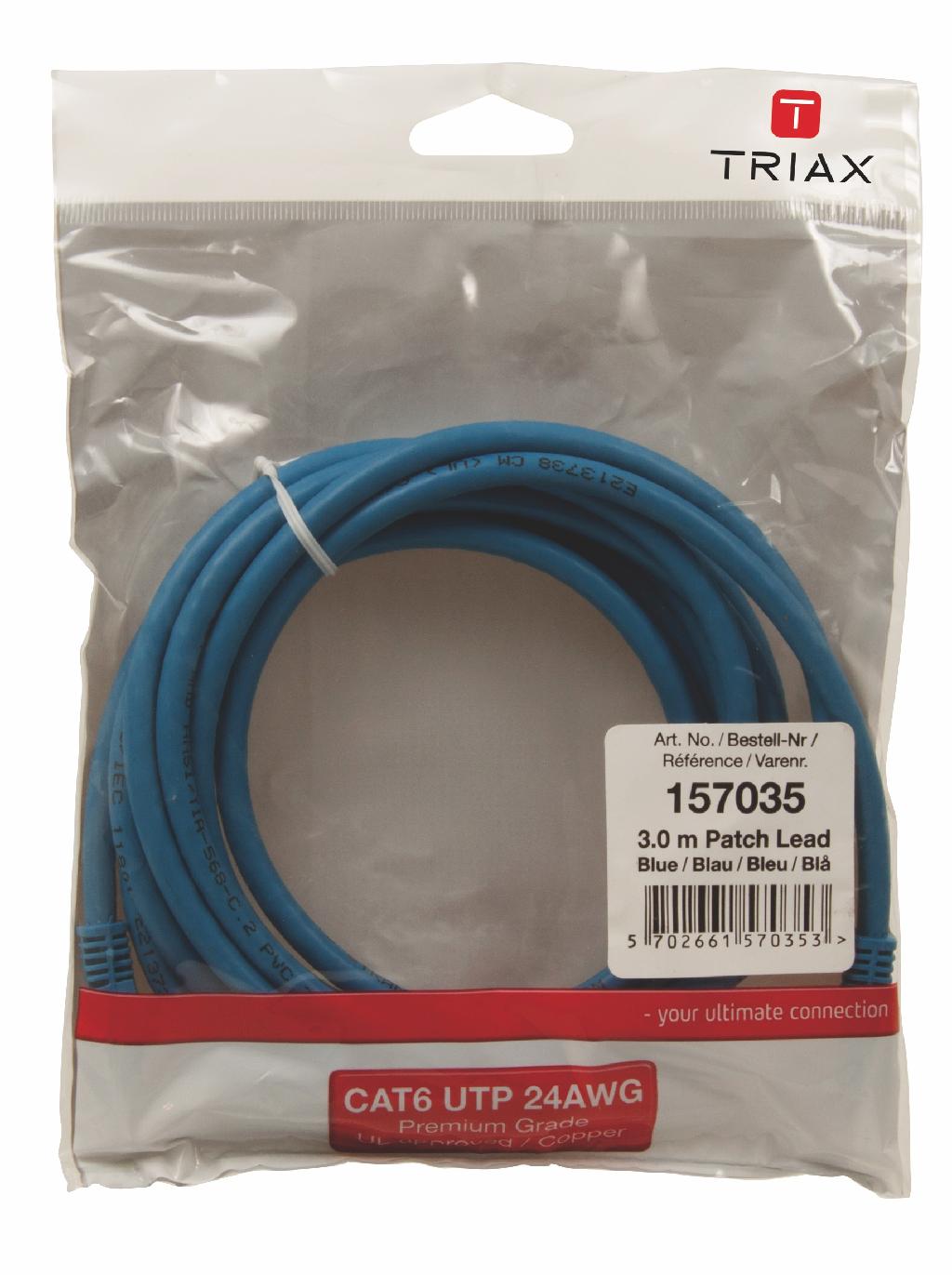 CAT 6 Blue 3.0M Patch Cable - Digital Imports