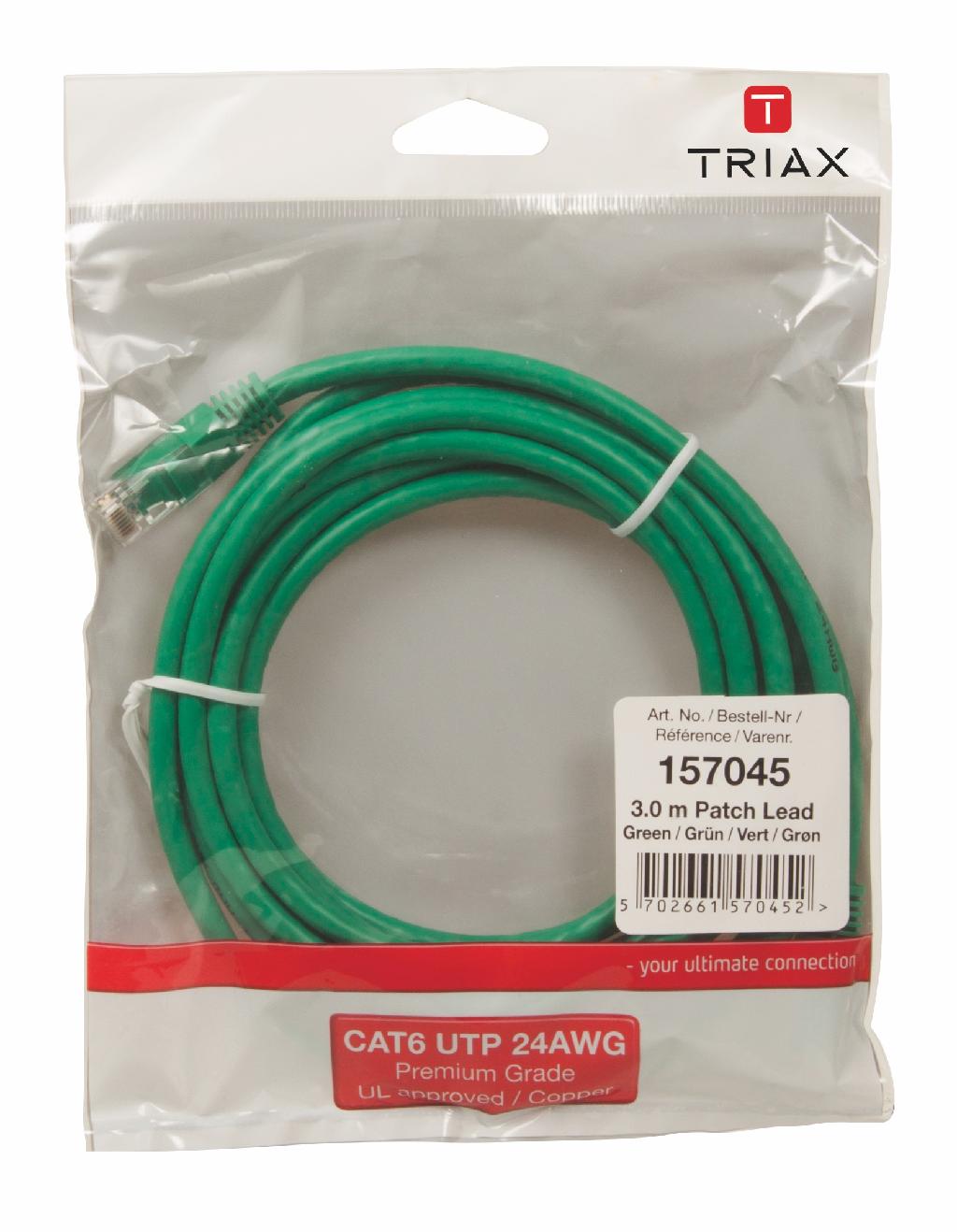 CAT 6 Green 3.0M Patch Cable - Digital Imports
