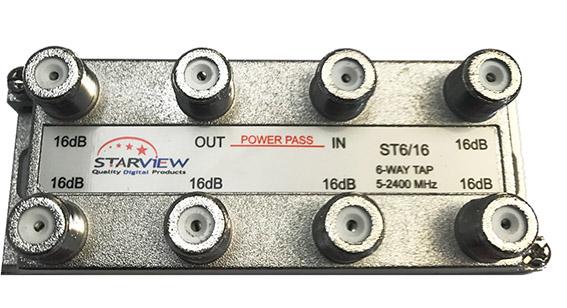 Starview 6 Way Satellite Tap, 16 dB Loss - Digital Imports