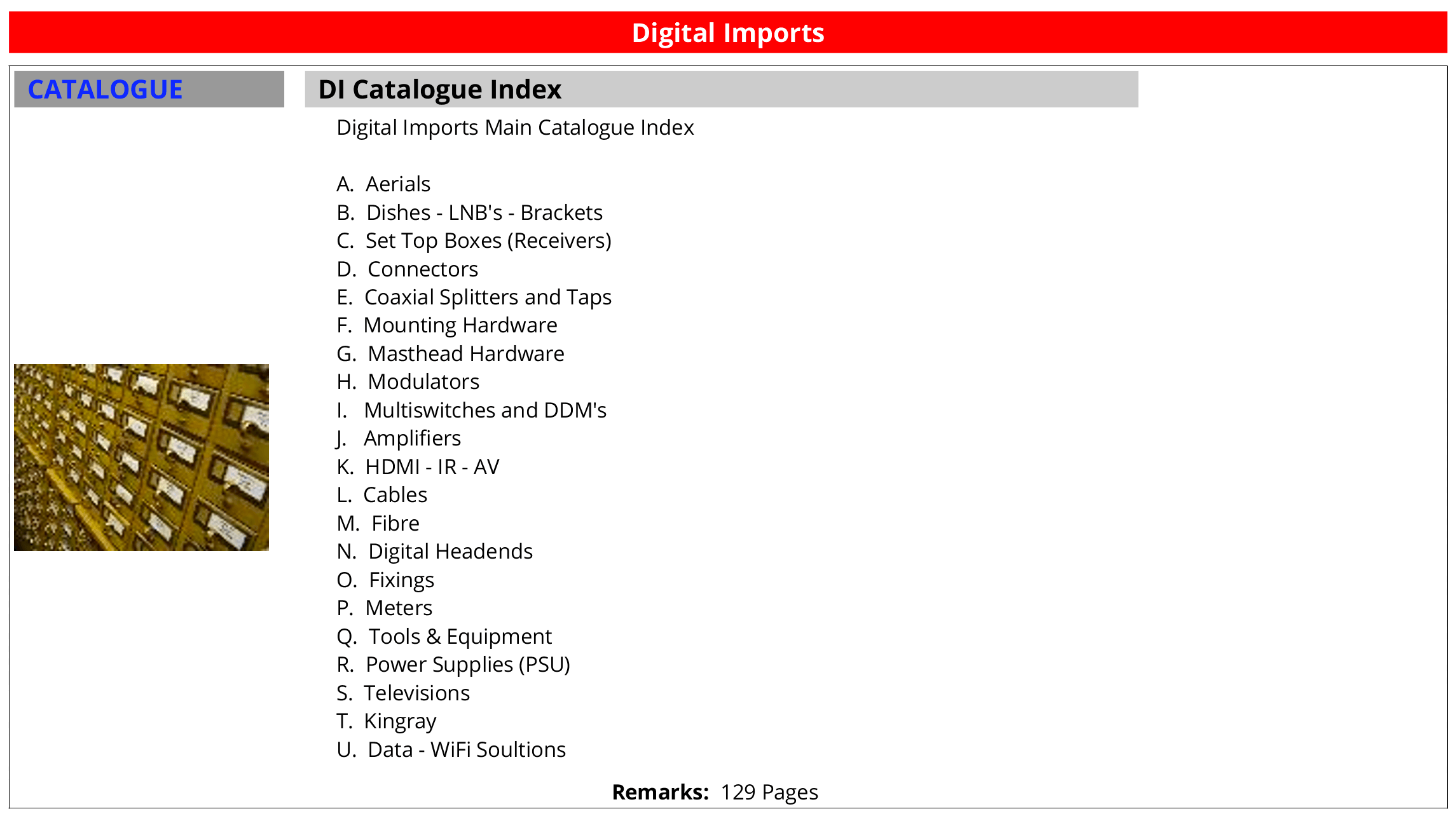Main Catalogues - Digital TV, IPTV, Media Distribution - Digital Imports
