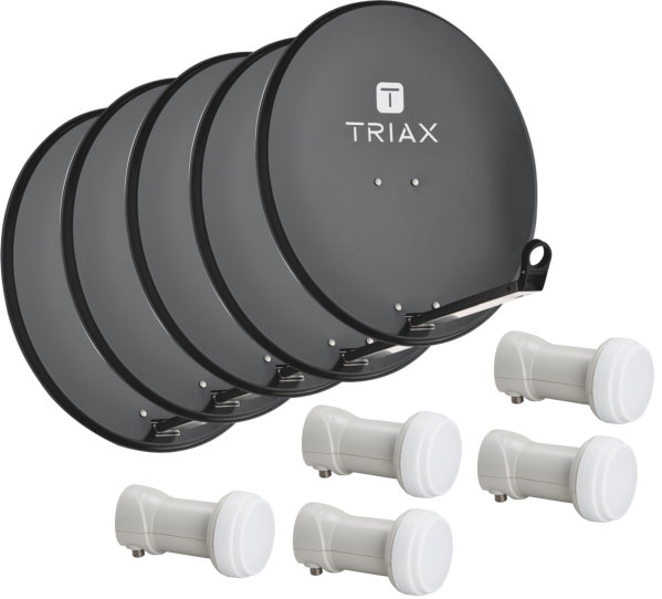 Triax TDS 65 Dish x 5 and 5 x LNB Pack - Digital Imports